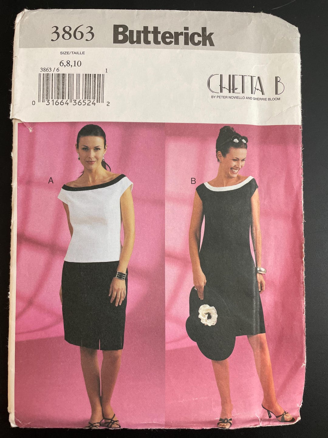 Butterick 3863 3863 Pattern UNCUT Vintage 2000s Chetta B Boat Neck ...