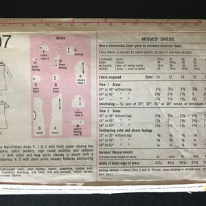 Simplicity 6207 Pattern Zipper Front Dress A Line Shoulder Yokes Jewel ...