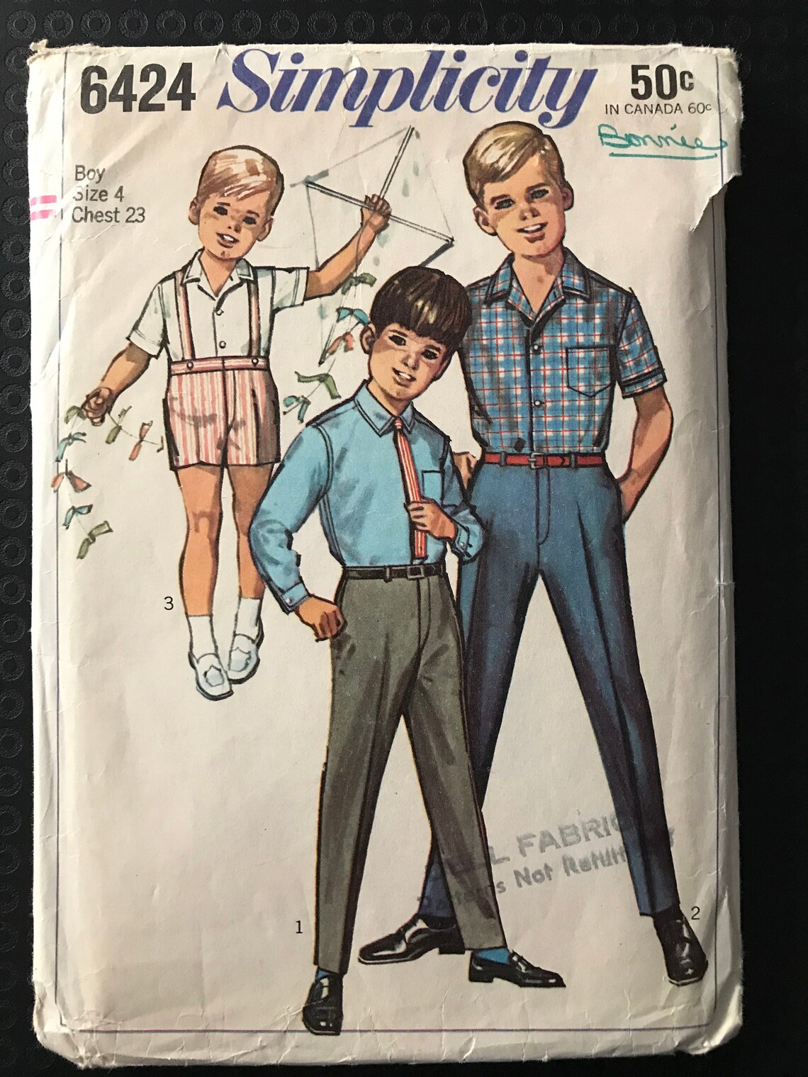Simplicity 6424 Pattern CUT Complete 1960s Boy's Button | Etsy