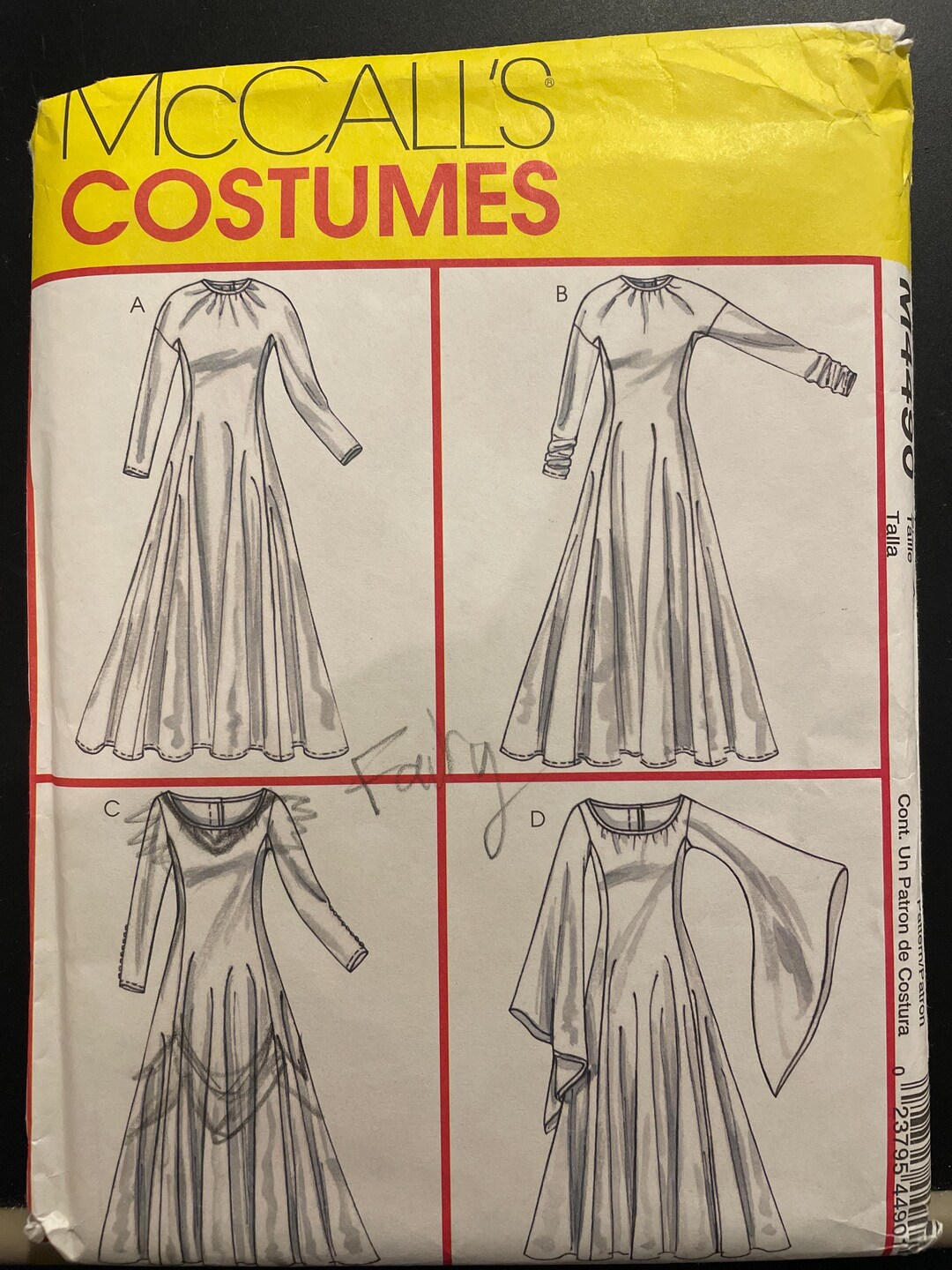 Mccalls M4490 4490 Pattern UNCUT Basic Renaissance Base Dress Full ...