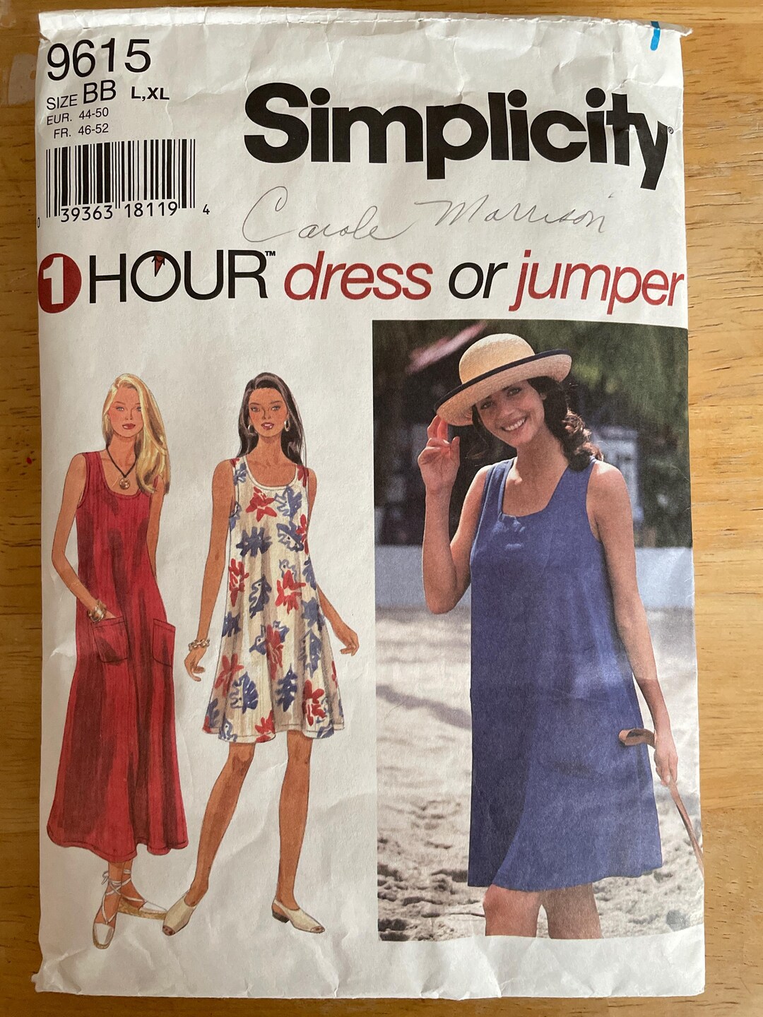 Simplicity 9615 Pattern CUT Complete Vintage 1990s 1 Hour Easy to Sew ...