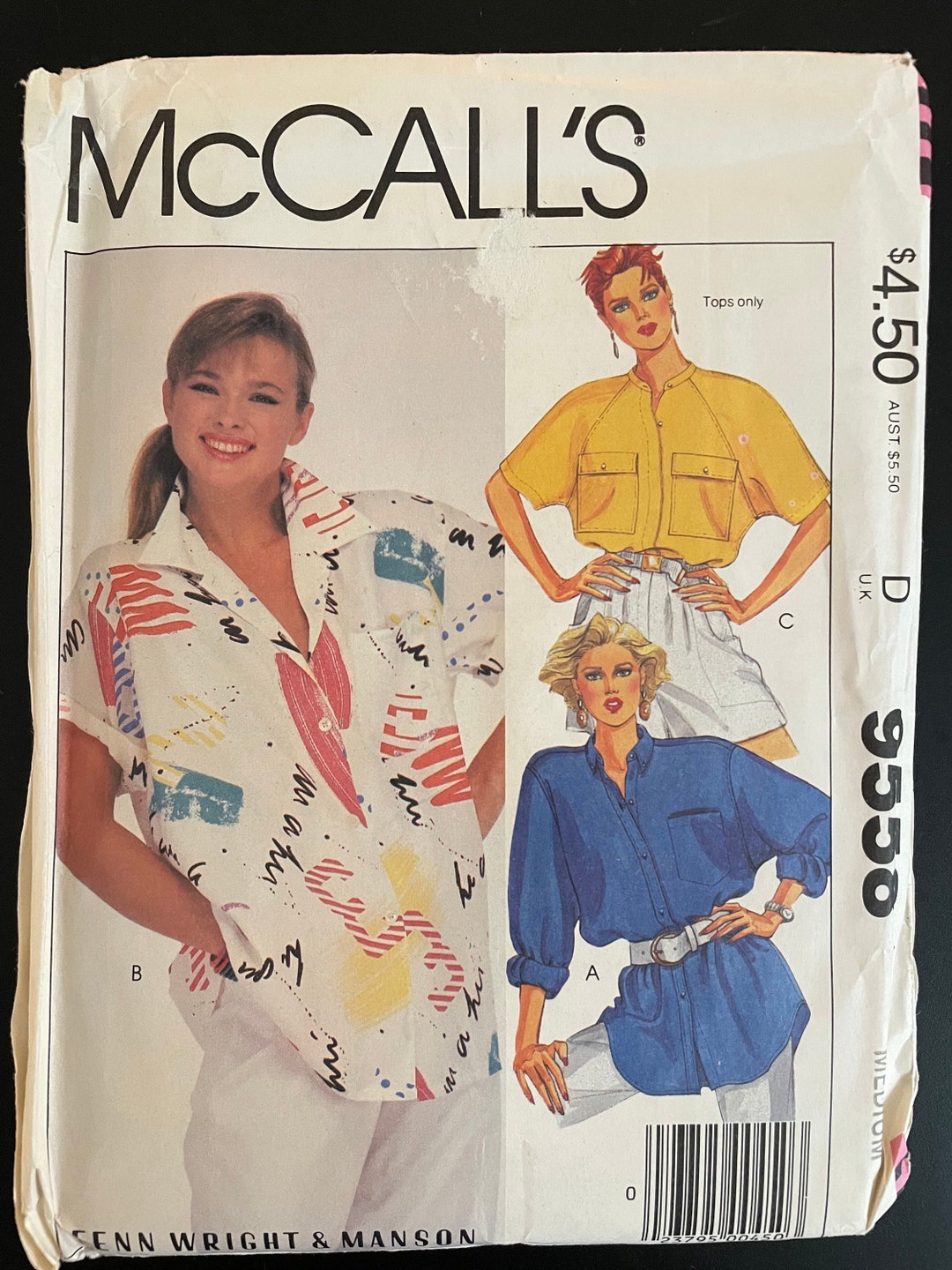 Mccalls 9558 Pattern UNCUT 1980s Vintage Fenn Wright & Mason Button ...