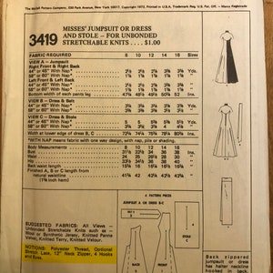 Mccalls 3419 Pattern UNCUT 1970s Vintage Quick and Easy Halter Neckline ...