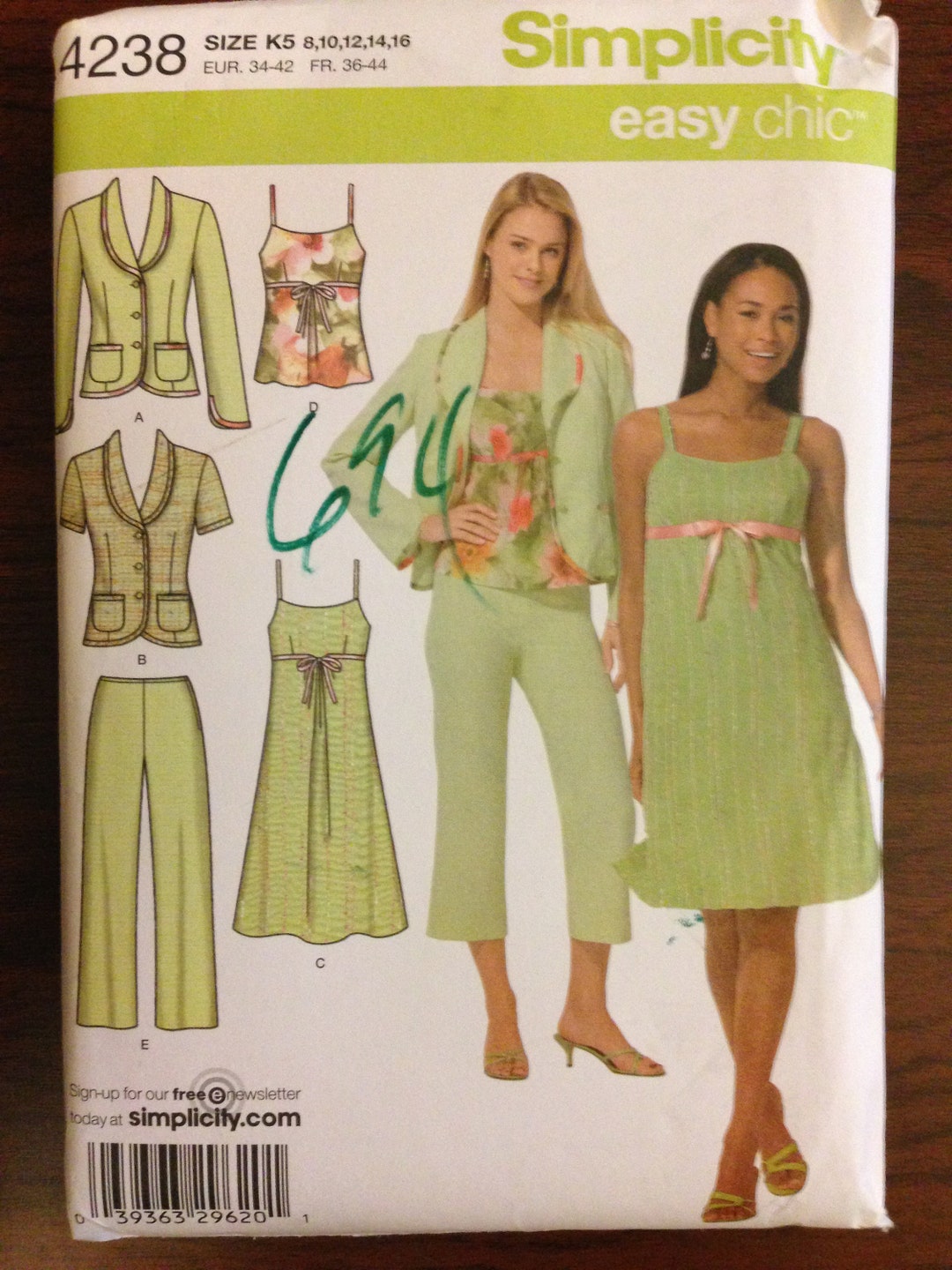 Simplicity 4238 Pattern Easy Chic Wardrobe With Long or Short Sleeved ...