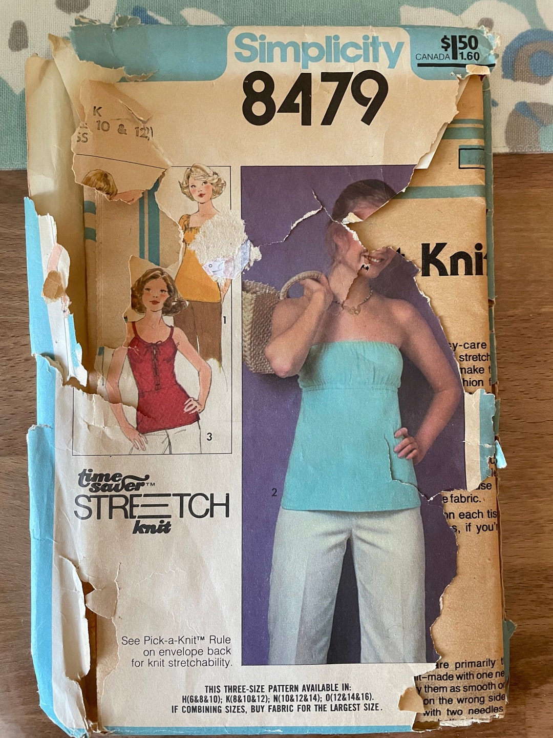 Simplicity 8479 Pattern UNCUT Vintage 1970s Girl's Time Saver Stretch ...