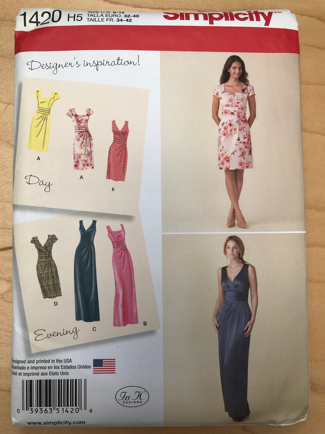 Simplicity 1420 Pattern UNCUT in K Designs Empire Waisted Day or ...