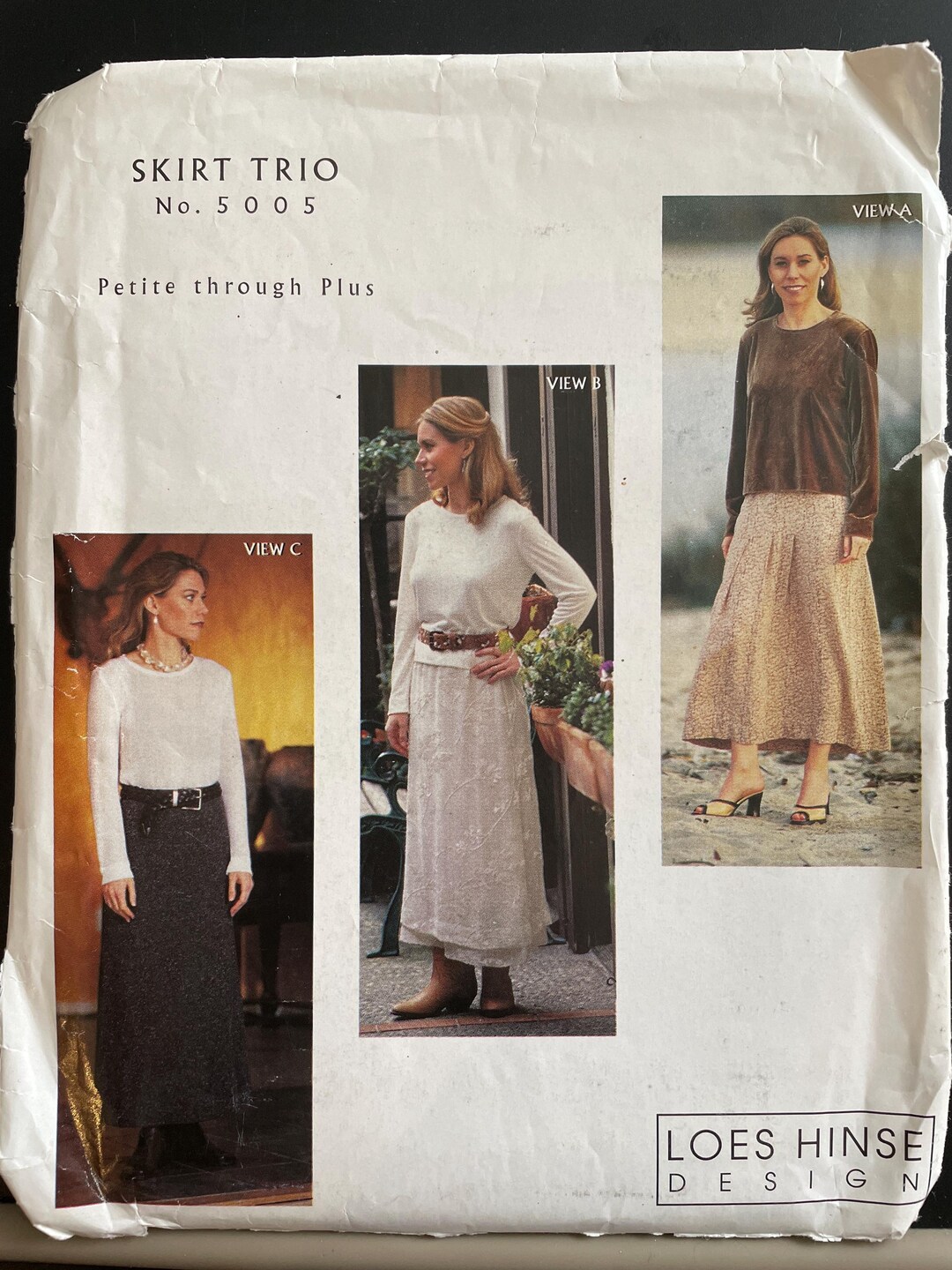 Loes Hinse Design Skirt Trio 5005 Pattern UNCUT Vintage 2000s A-line ...