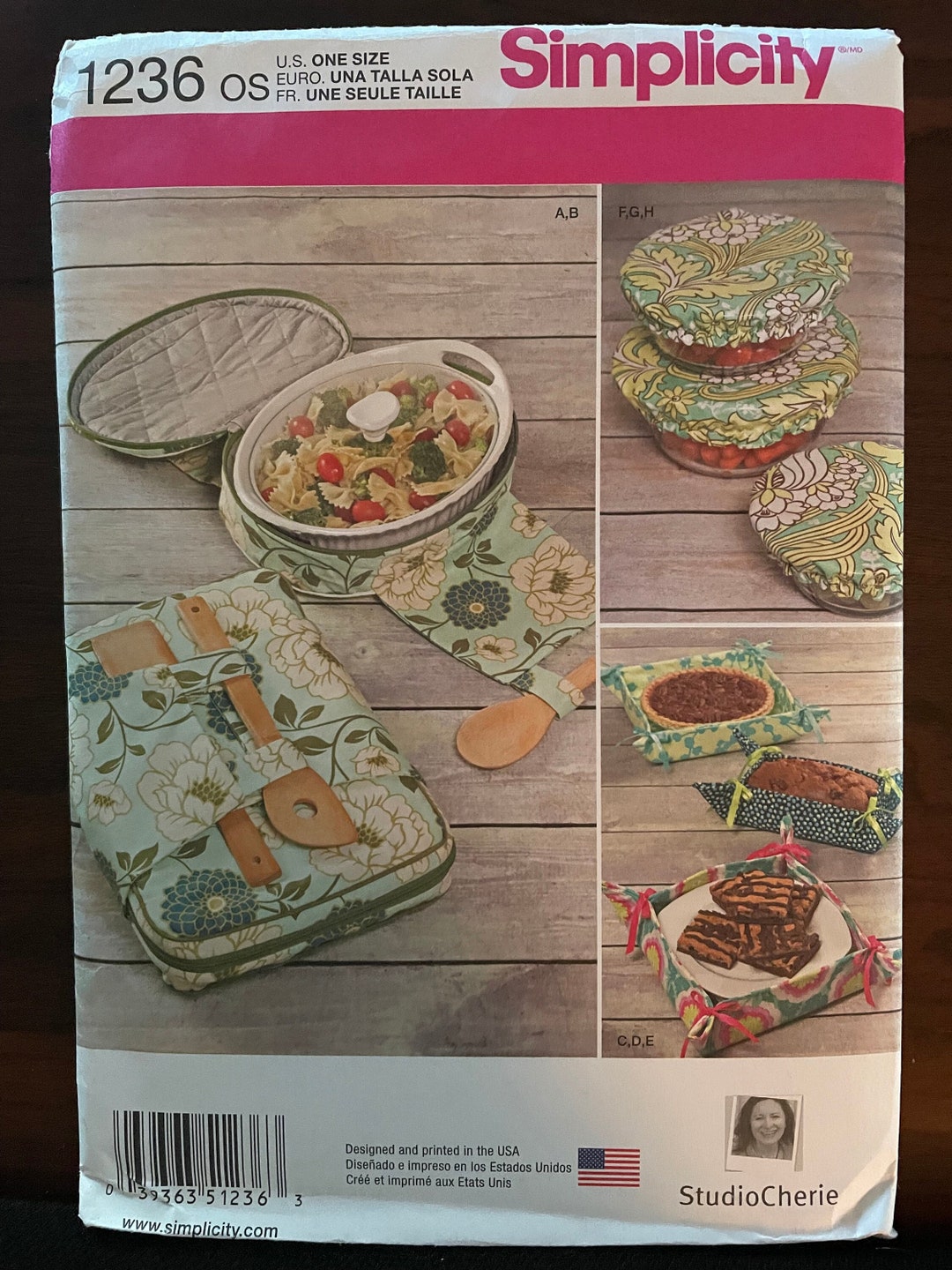 Simplicity 1236 Pattern UNCUT Studio Cherie Casserole Carriers Wooden ...
