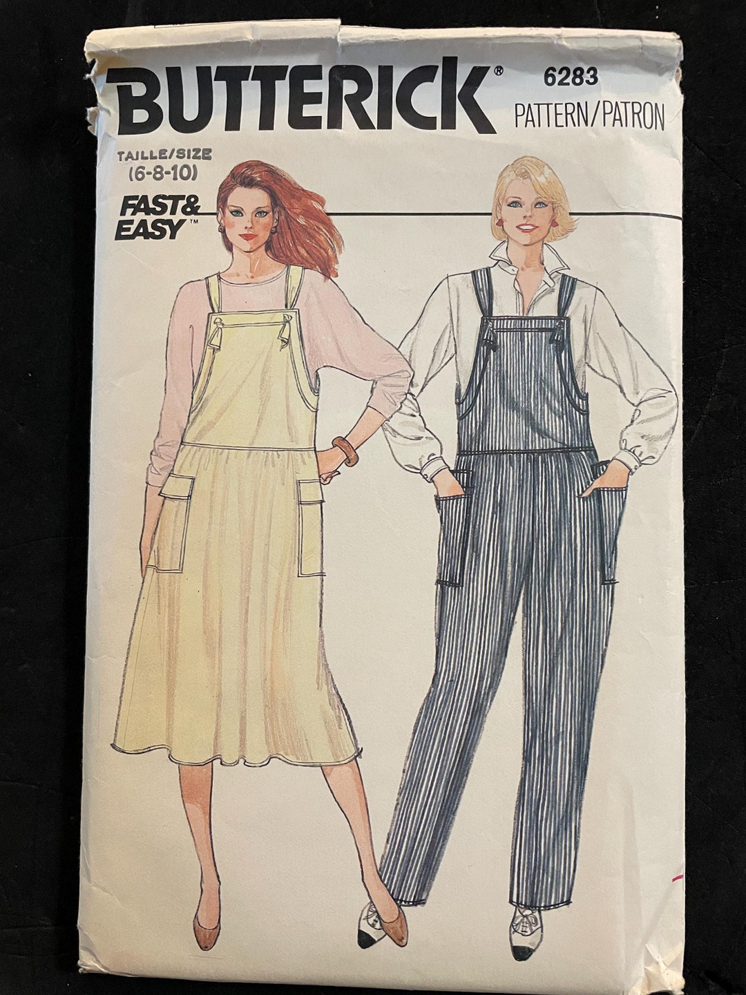 Butterick 6283 Pattern UNCUT 1980s Vintage Fast Easy Loose Fitting ...