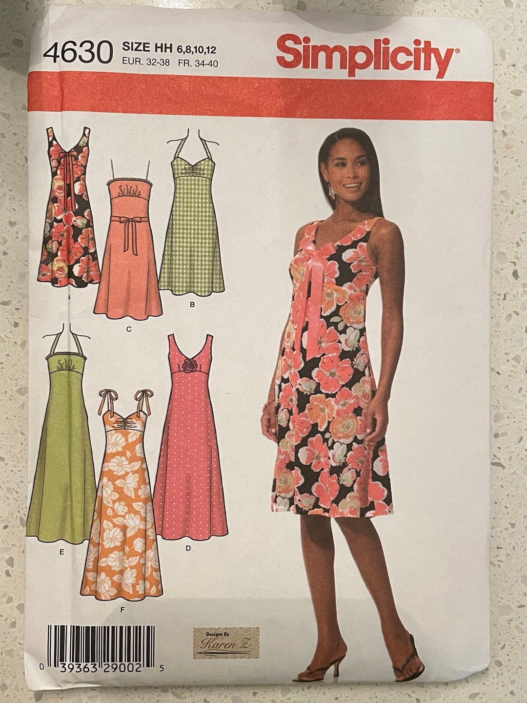 Simplicity 4630 Pattern UNCUT Vintage 2000s Karen Z Sleeveless Dress ...