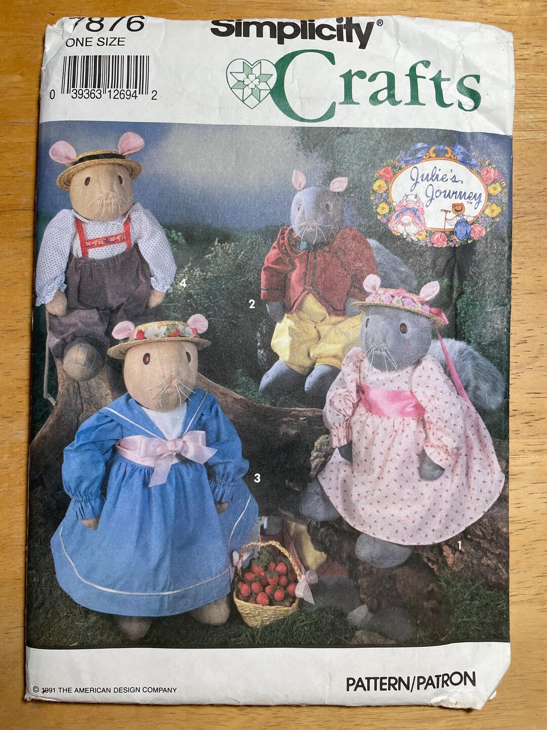 Simplicity 7876 Pattern UNCUT 1990s Vintage Julie's Journey Crafts ...