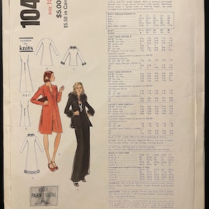 Vogue 1042 Pattern UNCUT 1970s Vintage Givenchy Sleeveless Evening Gown ...