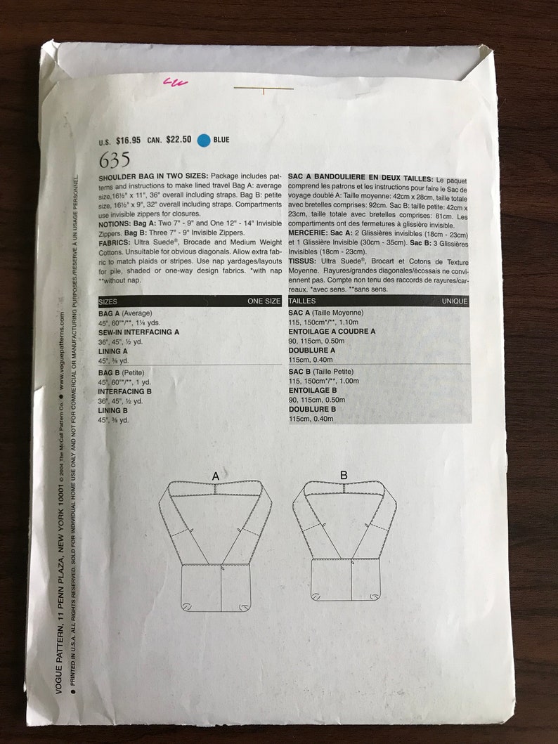 Vogue 635 7862 Pattern CUT Complete Today's Fit by Sandra - Etsy