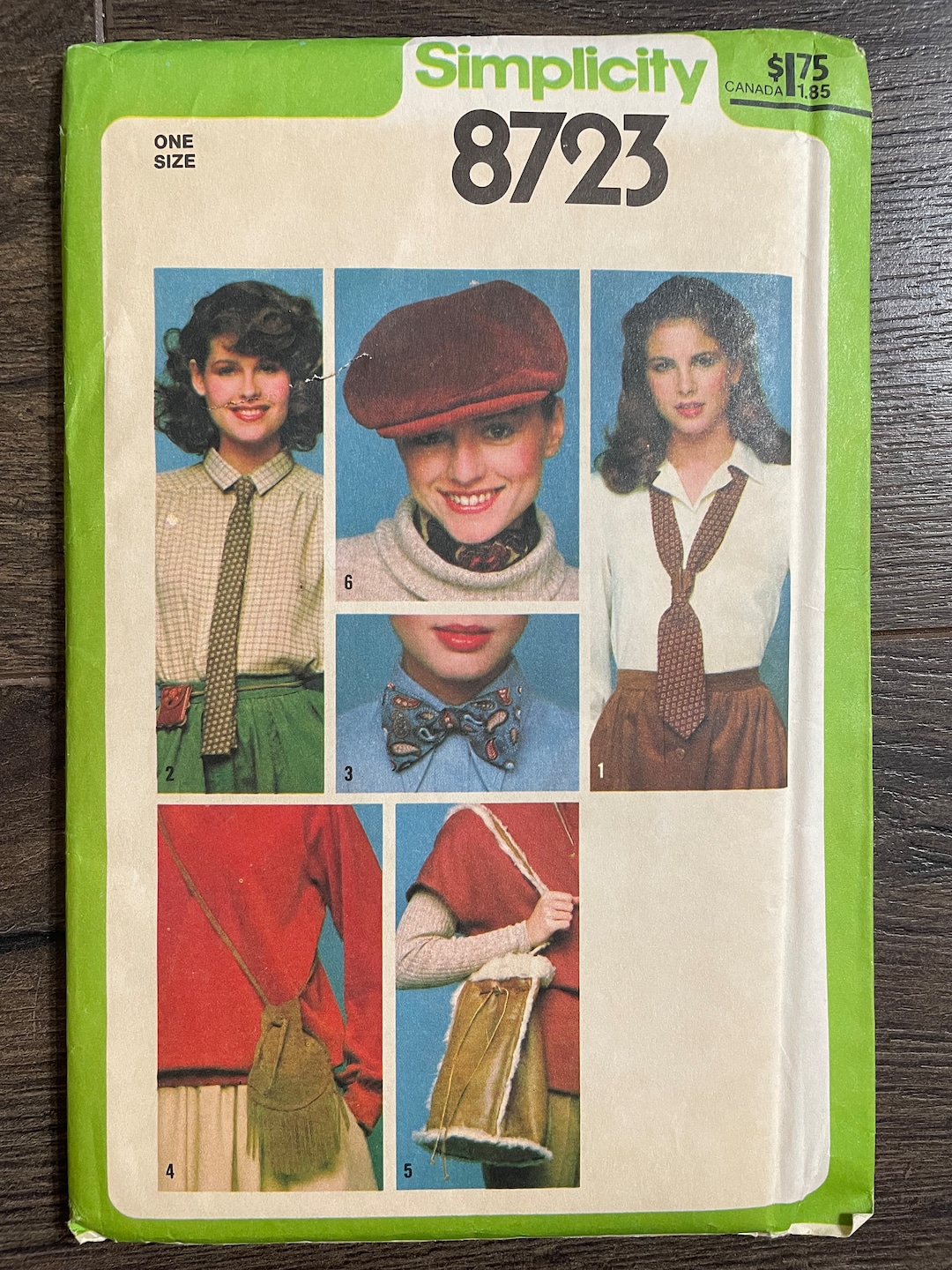 Simplicity 8723 Pattern UNCUT 1970s Vintage Accessories Poor Boy News ...
