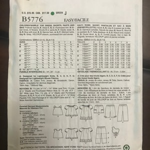 Butterick B5776 5776 Pattern UNCUT SEE Descrip Easy Sleeveless - Etsy