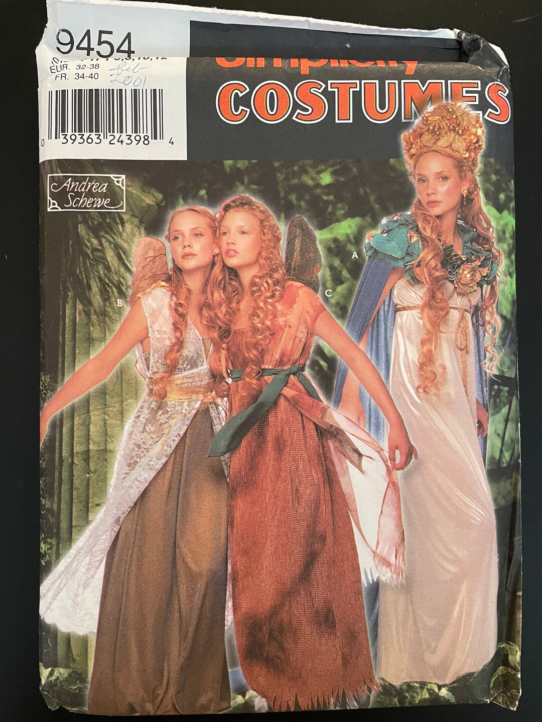 Simplicity 9454 Pattern UNCUT Vintage Andrea Schewe Womans Fairy ...