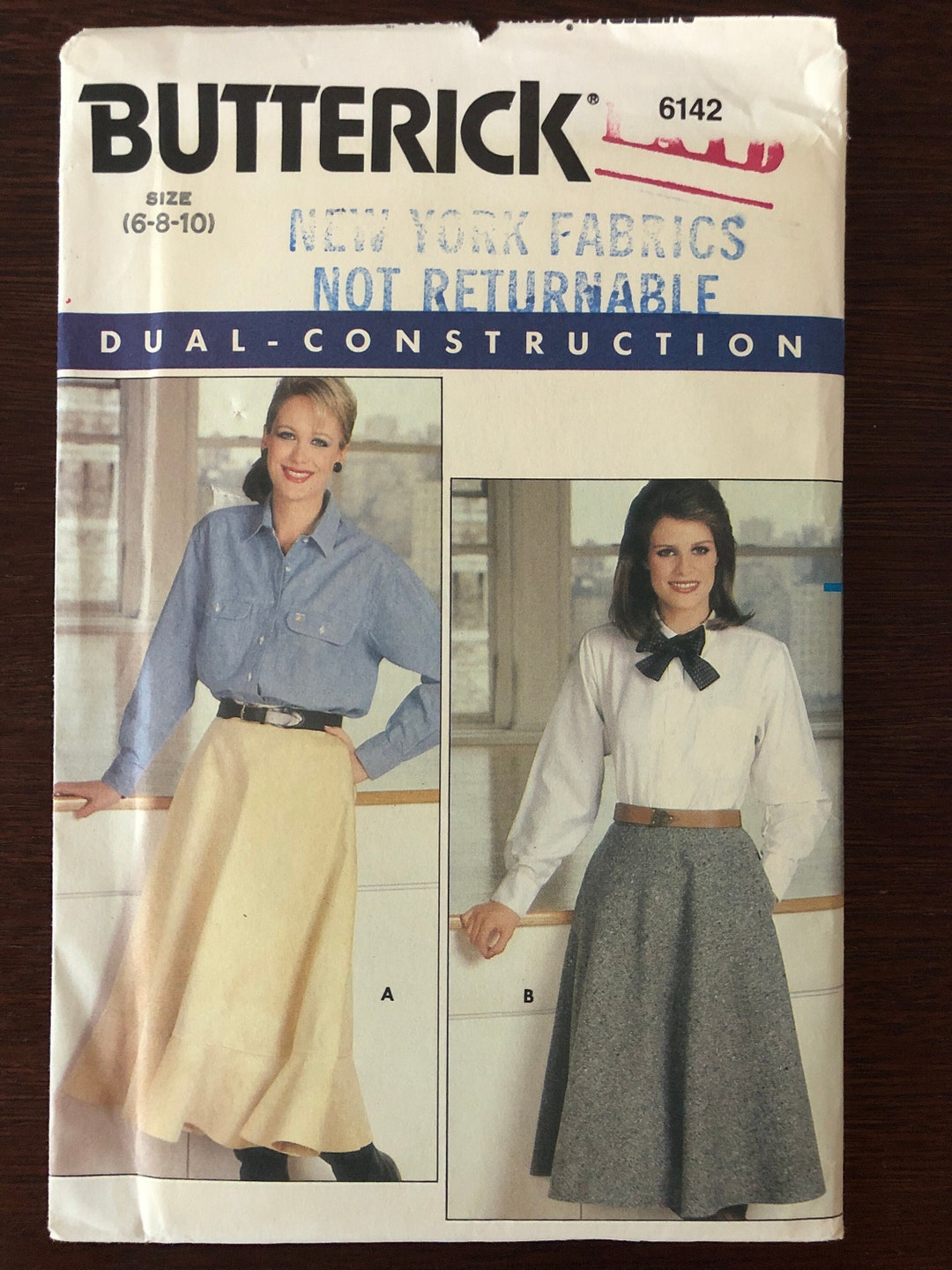 Butterick 6142 Pattern UNCUT 1990s Flared Midi Skirt at or Below Mid ...