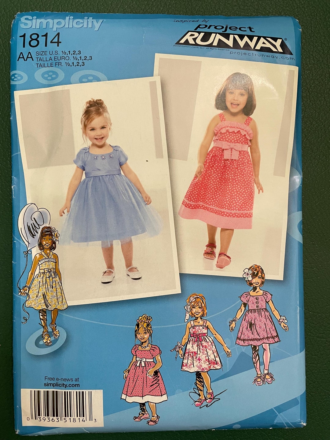 Simplicity 1814 Pattern UNCUT Project Runway Little Girl's Fit Flare ...