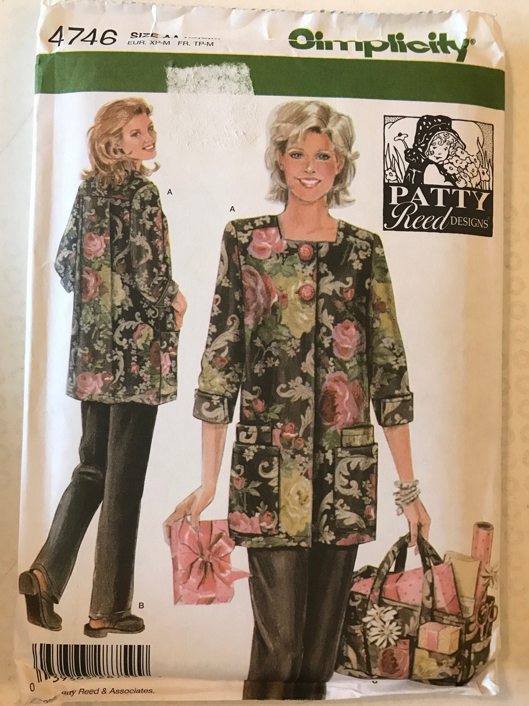 Simplicity 4746 Pattern UNCUT Patty Reed Designs Hobby Coat Square Neck ...