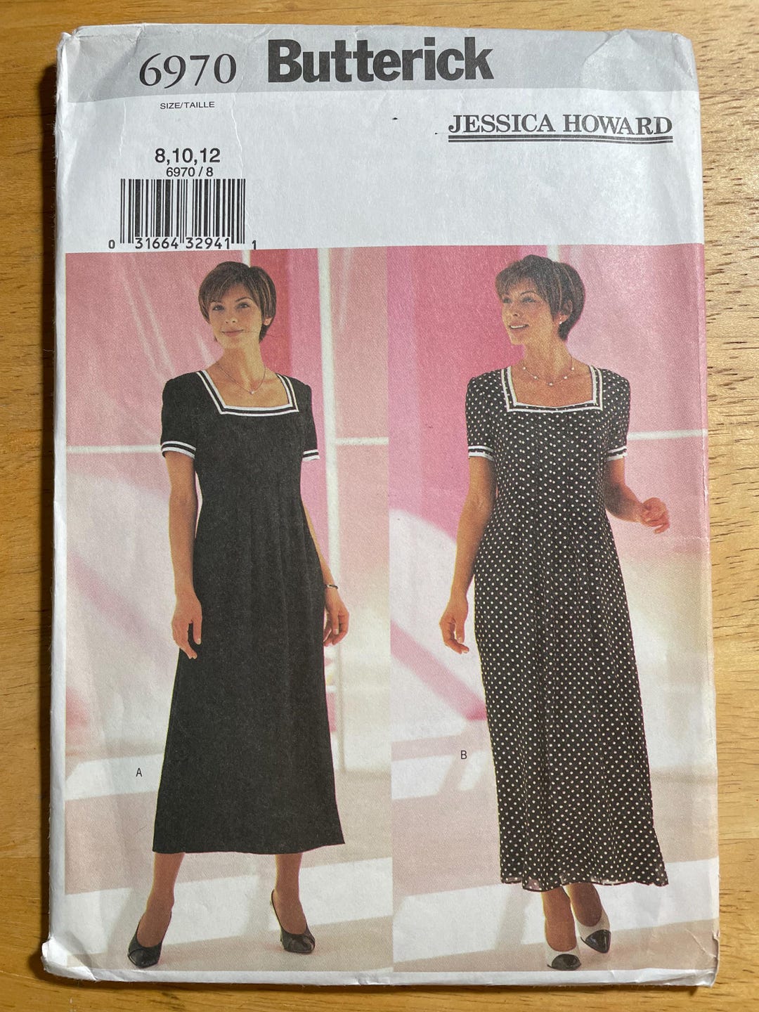 Butterick 6970 Pattern UNCUT Vintage 2000s Easy Jessica Howard Square ...