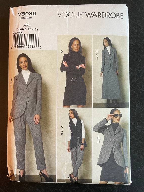 Vogue 8939 Pattern UNCUT Career Wardrobe Stretch Knit - Etsy