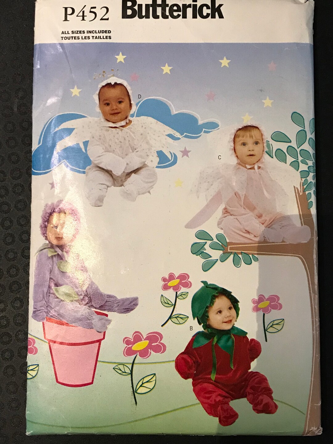 Butterick P452 452 6752 Pattern UNCUT Infant's Costume Jumpsuit Onesie ...