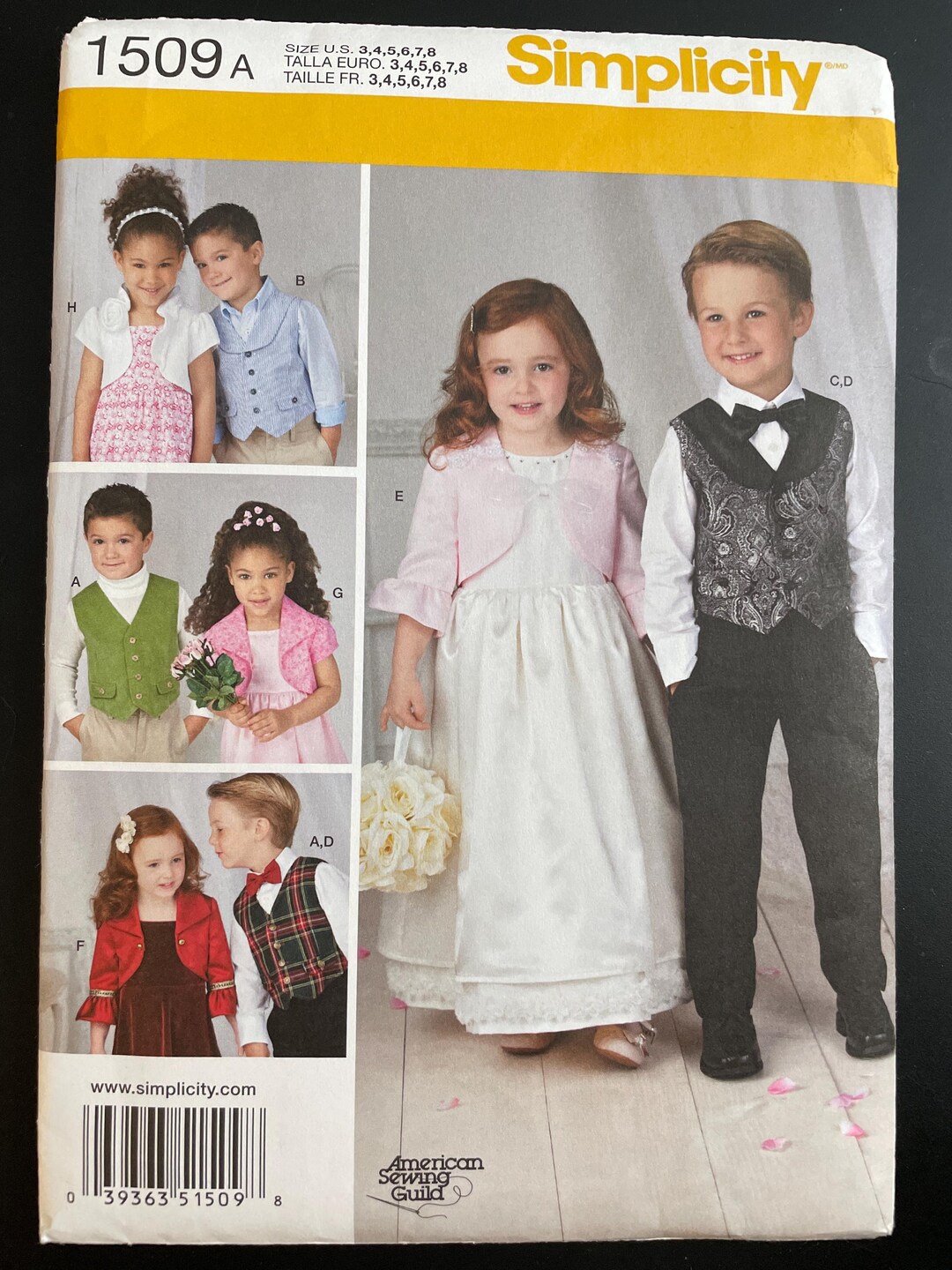 Simplicity 1509 Pattern UNCUT Little Boy's Girl's Special Occasion ...