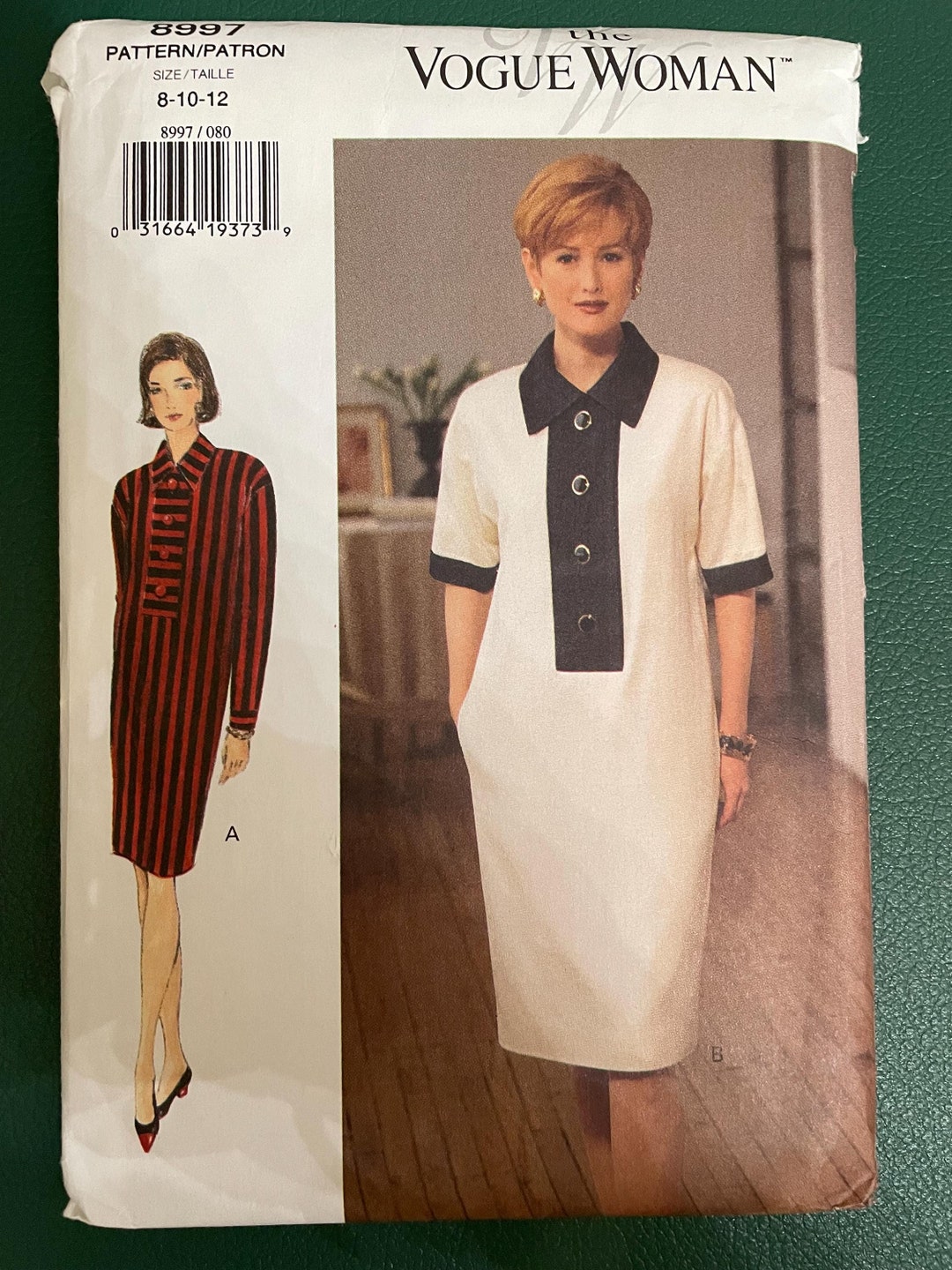 Vogue 8997 Pattern UNCUT 1990s Vintage Vogue Woman Tapered Dress Knee ...