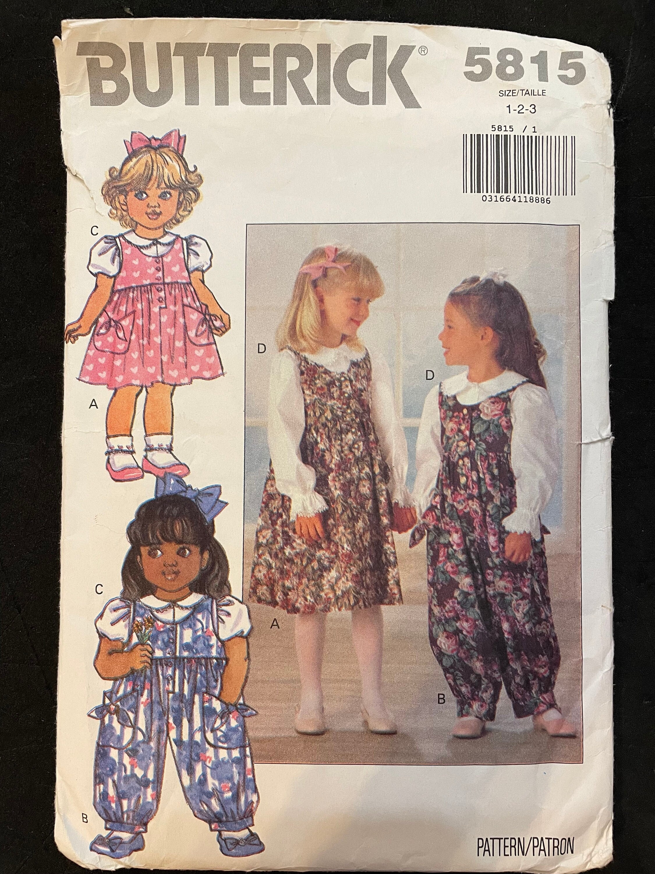 Butterick 5815 Pattern UNCUT 1990s Vintage Girls Raised Waist - Etsy