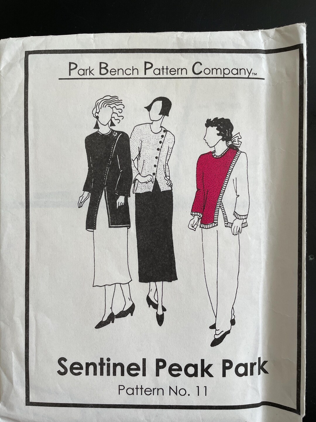 Park Bench Pattern Company No 11 UNCUT Vintage 1990s Sentinel Peak Park ...