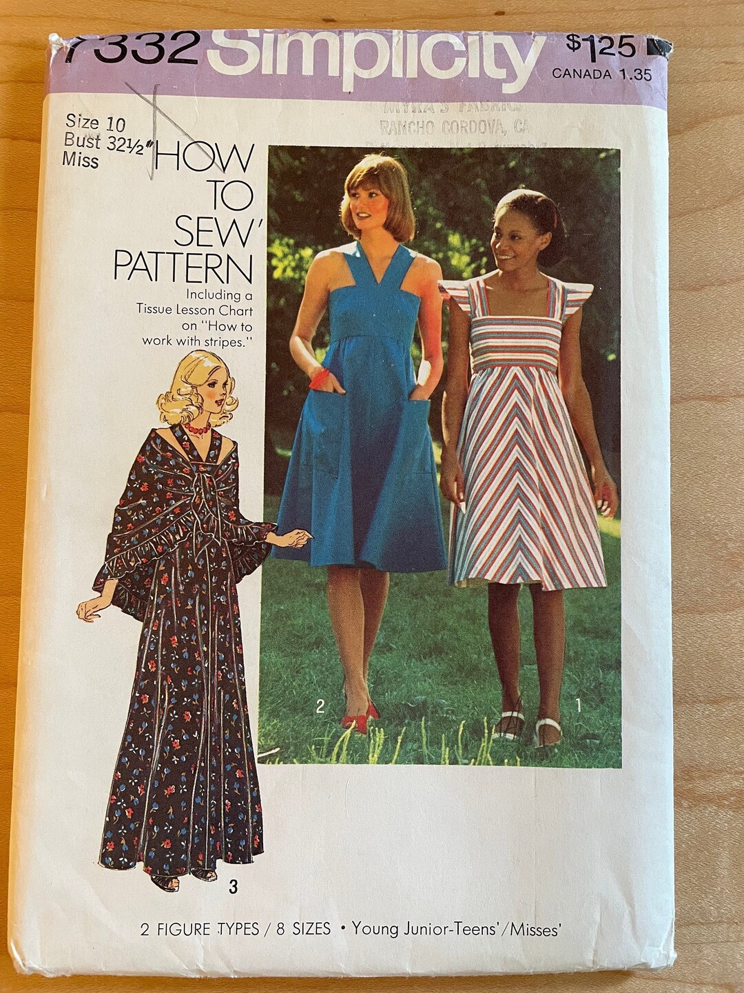 Simplicity 7332 Pattern UNCUT 1970s Vintage Very Easy Sleeveless or ...
