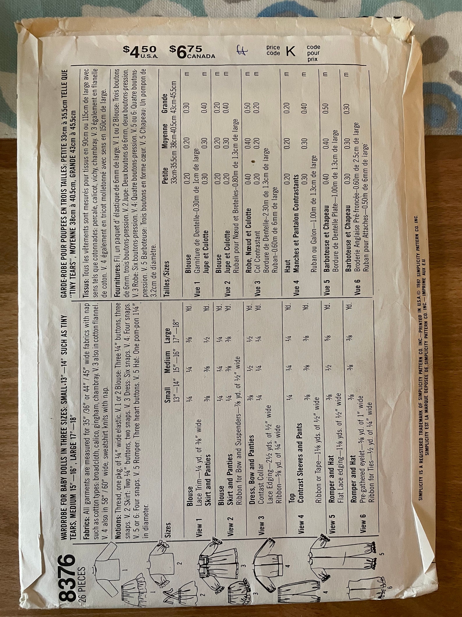 Simplicity 8376 Pattern UNCUT 1980s Vintage Wardrobe for Baby - Etsy