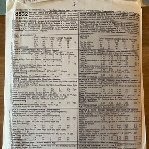 Mccalls 8532 8532 Pattern UNCUT 1990s Vintage Palmer Pletsch Fit ...