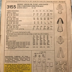 Mccalls 3155 Pattern UNCUT 1970s Easy Pounds Thinner Raglan Sleeve ...