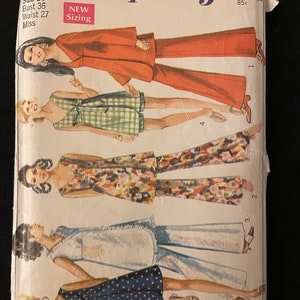 Simplicity 8149 Pattern CUT Complete 1960s Vintage Wrap Front Empire ...