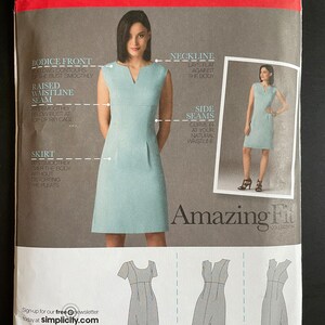 Simplicity 2404 Pattern UNCUT Amazing Fit Empire Waist Dress Sleeveless ...