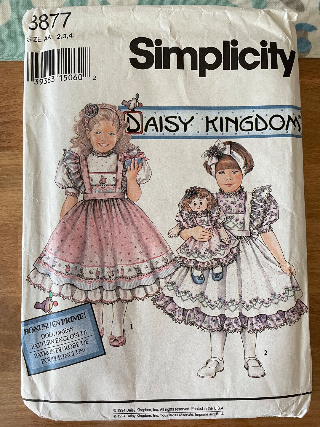 Simplicity 8877 Pattern UNCUT 1990s Vintage Daisy Kingdom Girl's Short ...