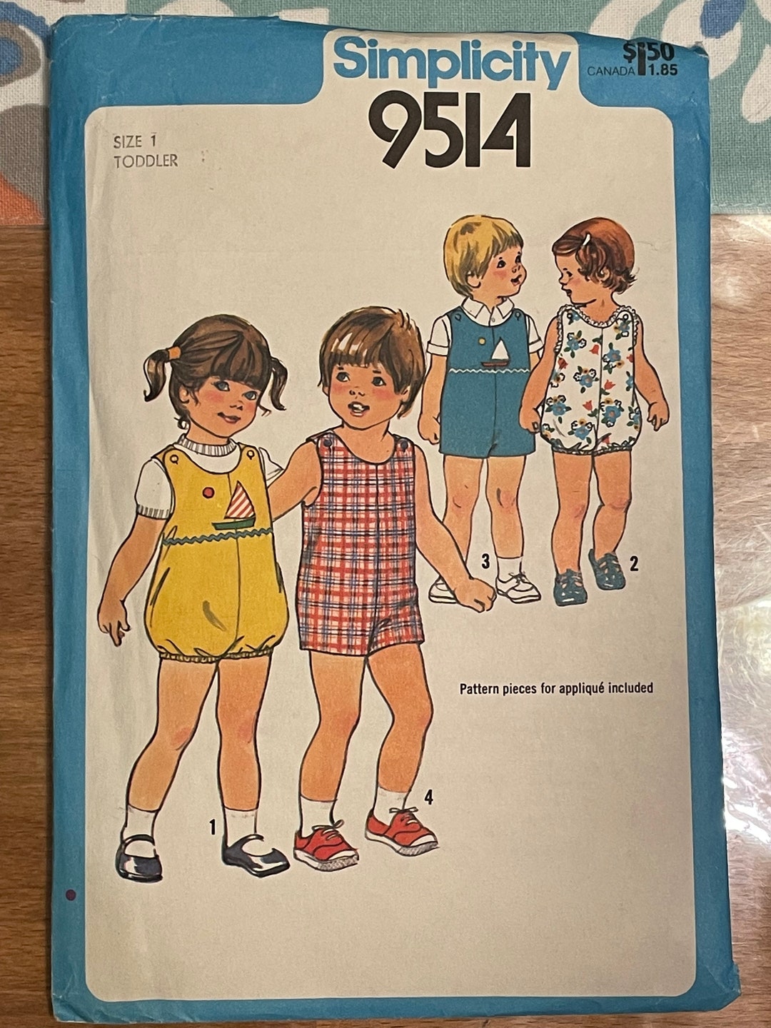 Simplicity 9514 Pattern CUT Complete 1980s Vintage Toddler Girl's ...
