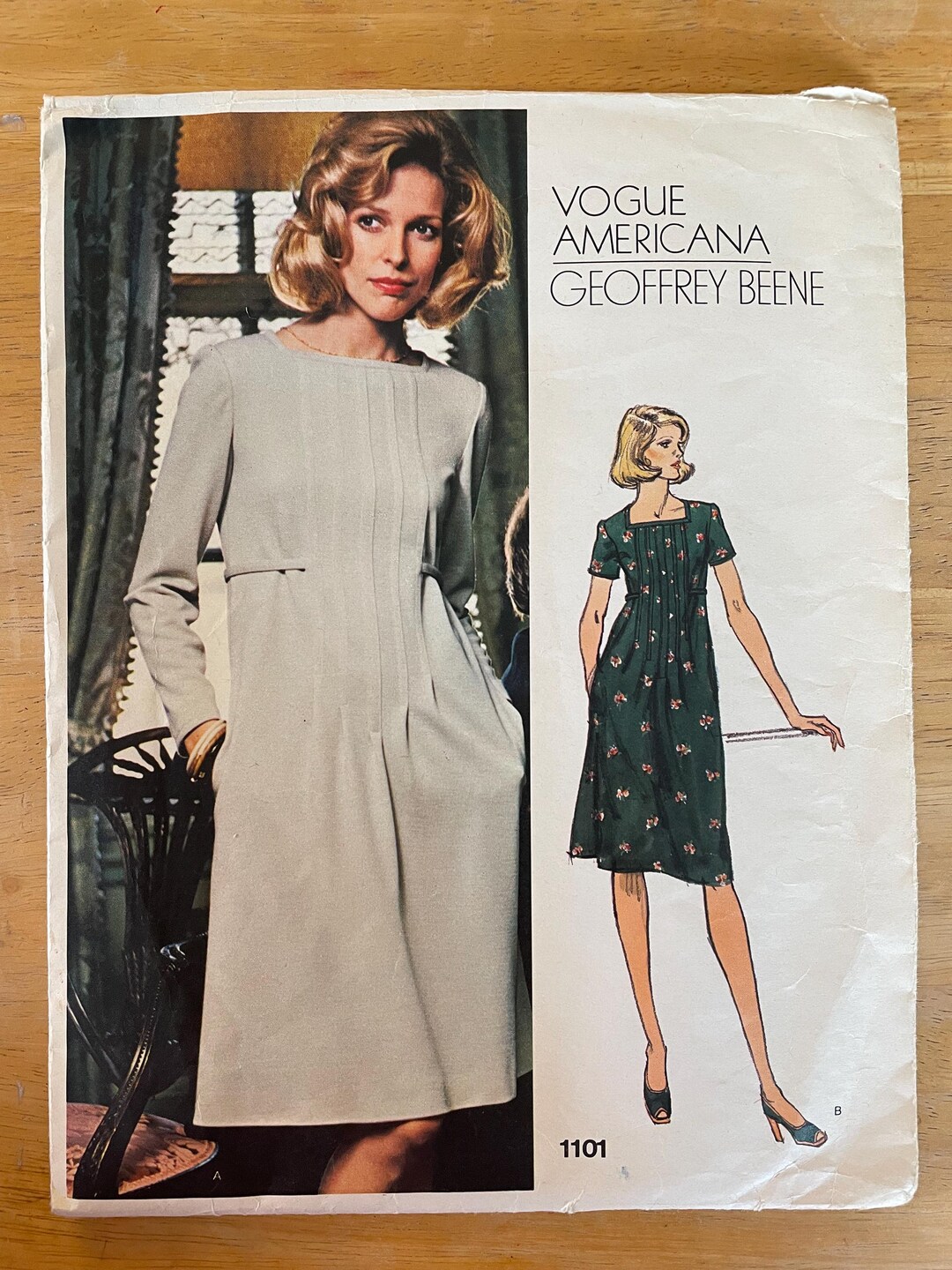 Vogue 1101 Pattern UNCUT Vintage 1970s Americana Designer Geoffrey ...