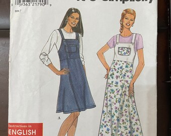 Simplicity 8281 Pattern UNCUT 1990s Vintage Easy Round Yoked Dress ...