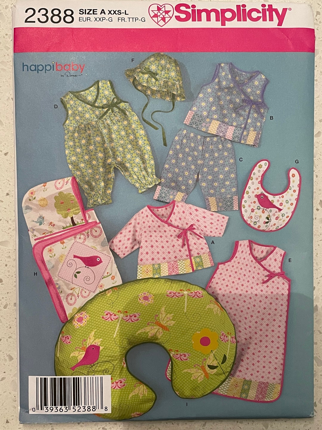 Simplicity 2388 Pattern UNCUT Happi Baby by Dena Baby's Layette ...