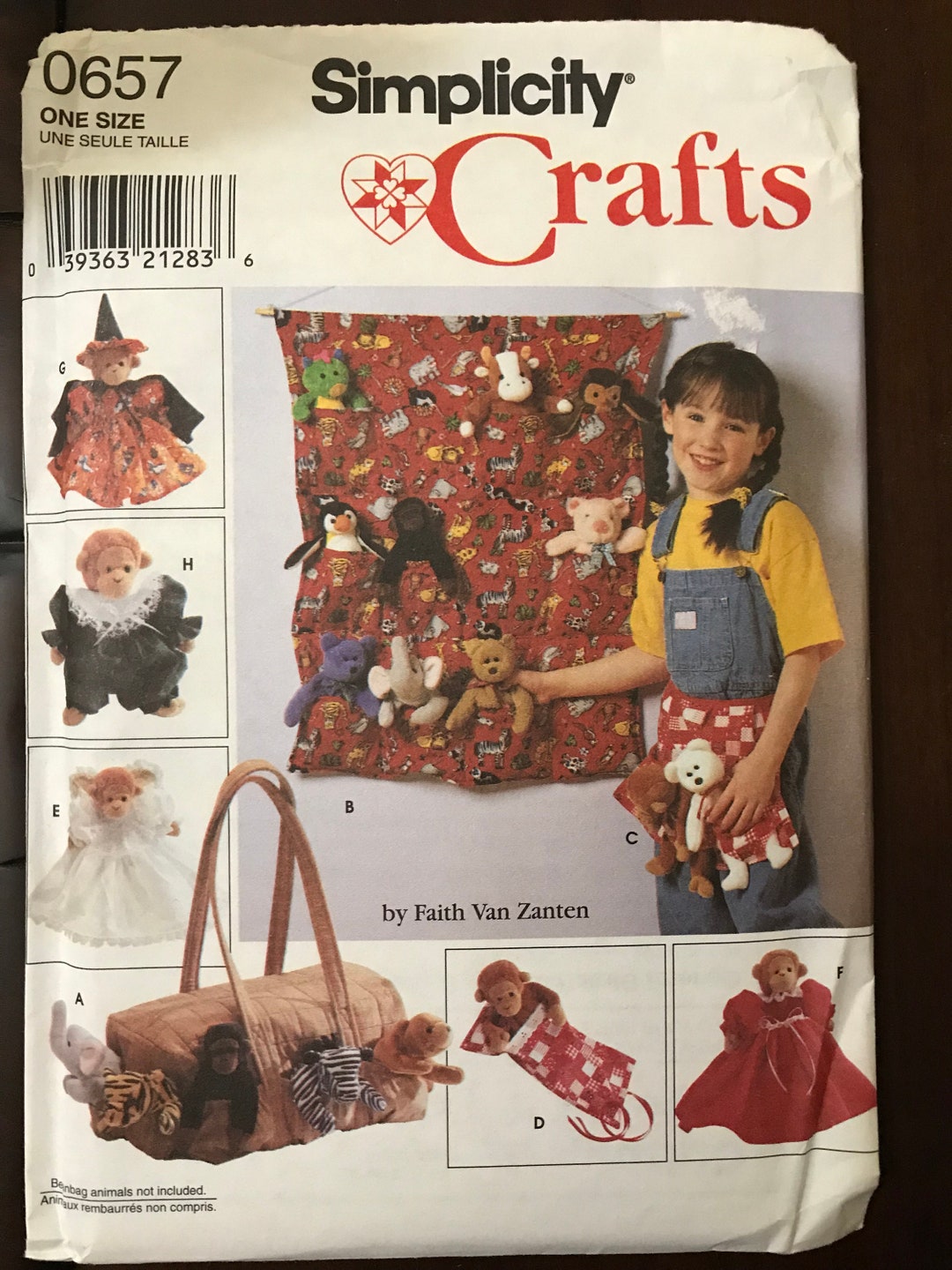 Simplicity 0657 Pattern UNCUT 1990s Vintage Crafts by Faith Can Zanten ...