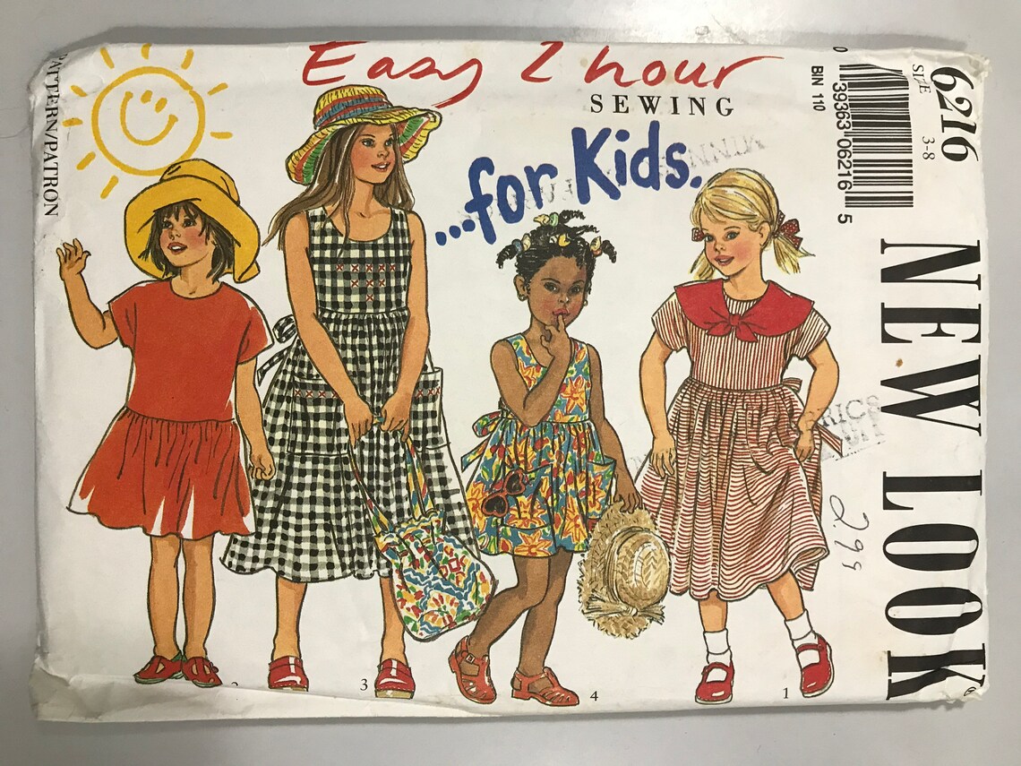 New Look 6216 Pattern UNCUT 1990s Vintage Easy 2 Hour for Kids | Etsy
