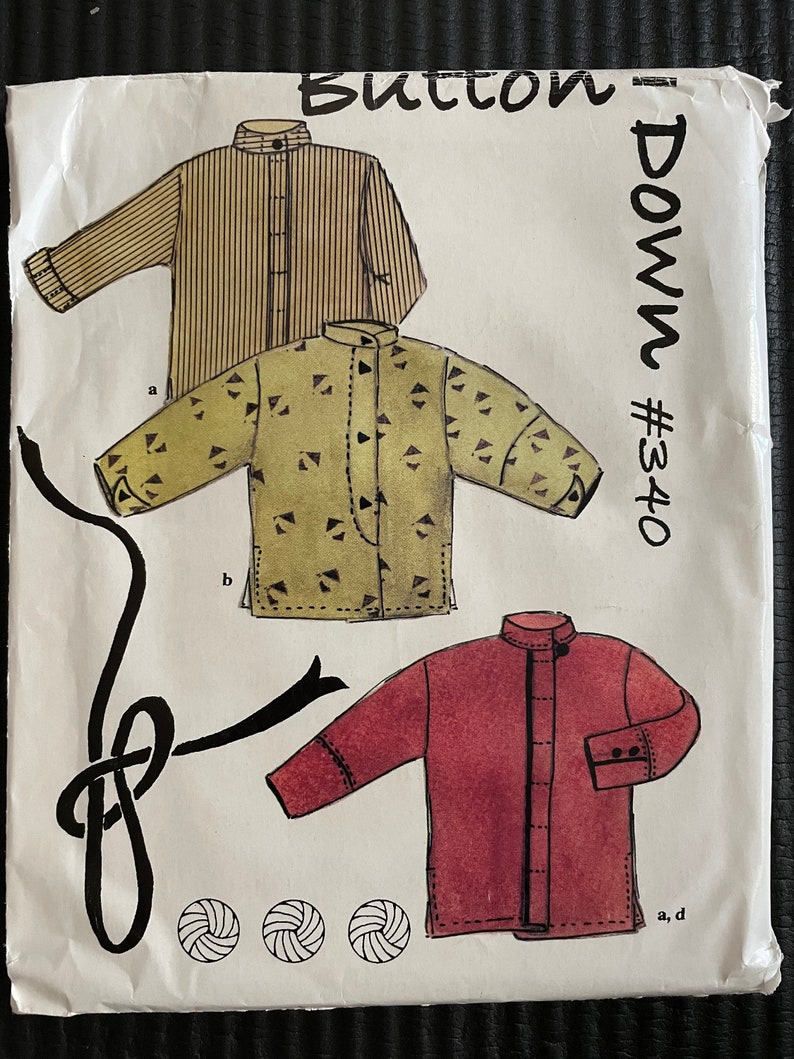 Button Down 340 Pattern UNCUT Vintage 2000s Lois Ericson Hidden Placket ...