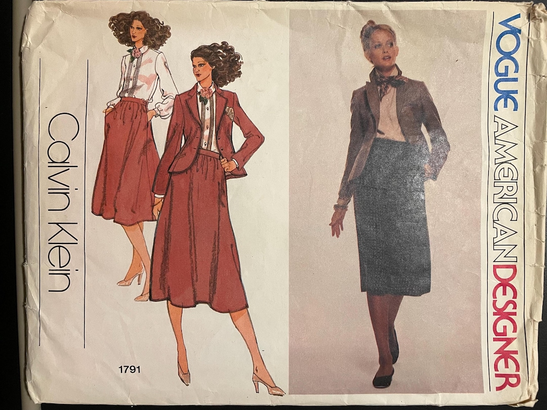 Vogue 1791 Pattern CUT Complete 1970s Vintage American Designer Calvin ...