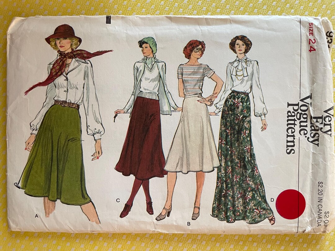 Vogue 9311 Pattern UNCUT 1970s Vintage Very Easy Natural Waist Fit ...