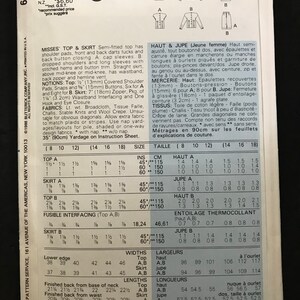 Butterick 6188 Pattern UNCUT 1980s Very Easy Fast Back Button Top ...