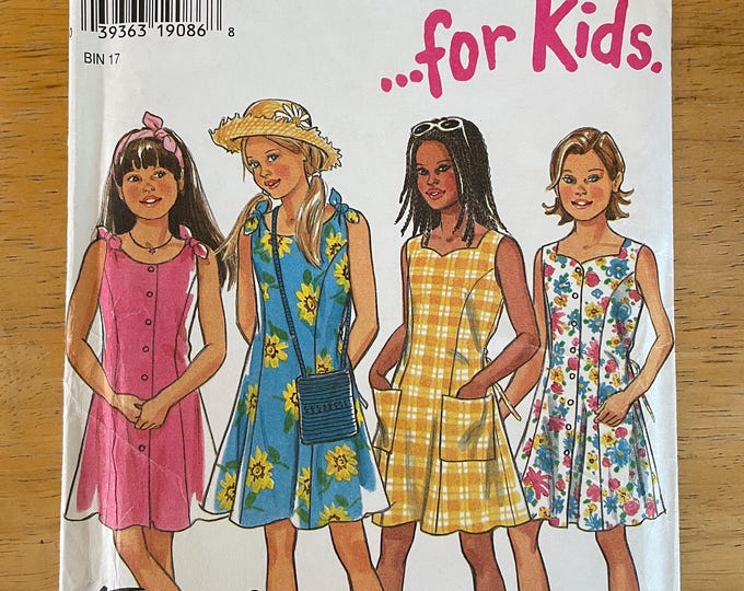 New Look 6517 Pattern Girls Sccop or Sweetheart Neckline Sundress Semi ...