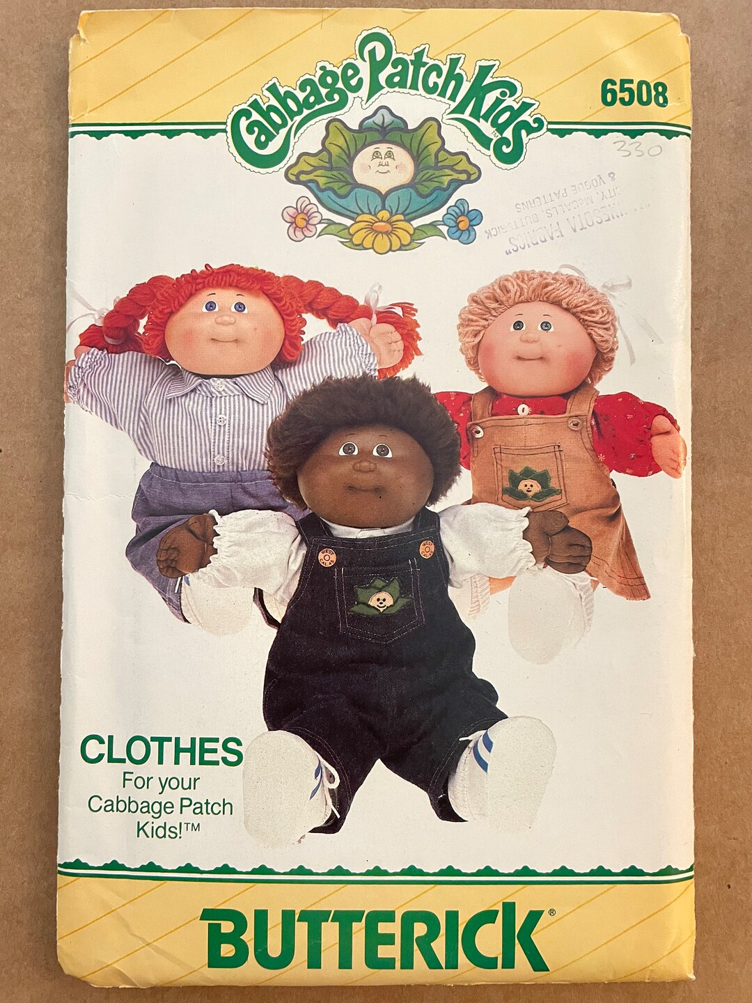 Butterick 6508 Pattern UNCUT 1980s Vintage Cabbage Patch Kid 16" Tall ...