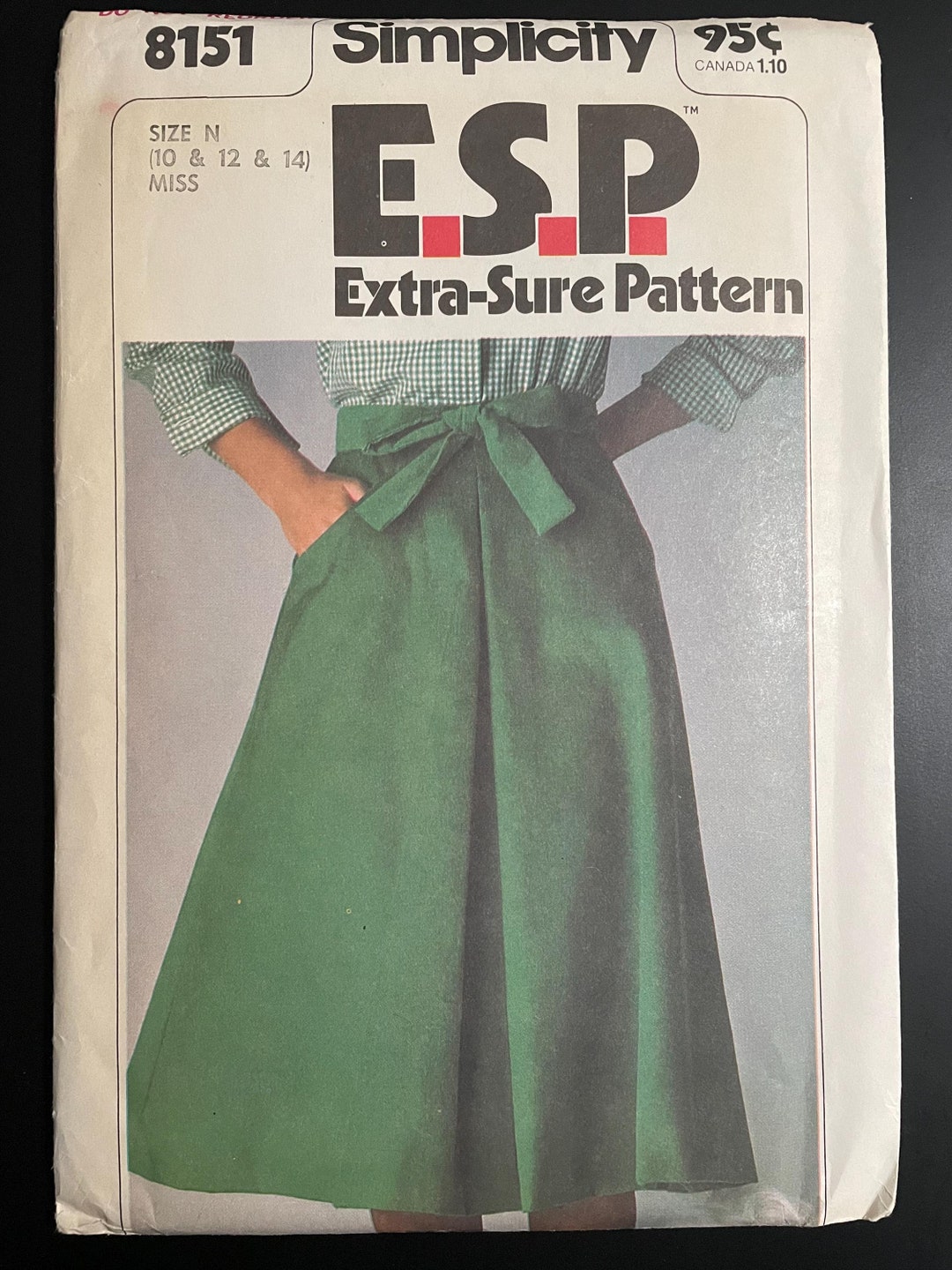 Simplicity 8151 Pattern UNCUT 1970s Vintage Extra Sure Easy Knee Length ...